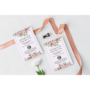 Old Sixpence Coin and Wedding Card for Bride, Something Old, Something New, Something Borrowed, Something Blue, and a Sixpence for Her Shoe.