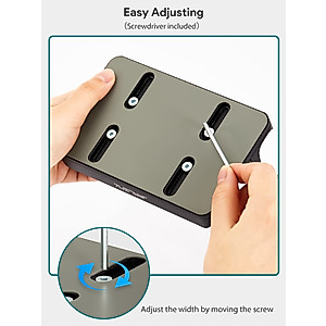 JARLINK Vertical Laptop Stand Holder, Upgraded 1 in 2 Aluminum Laptop Stand for Desk with Adjustable Dock Size (up to 17.3 inches), Fits All MacBook/Surface/Gaming Laptops, Black