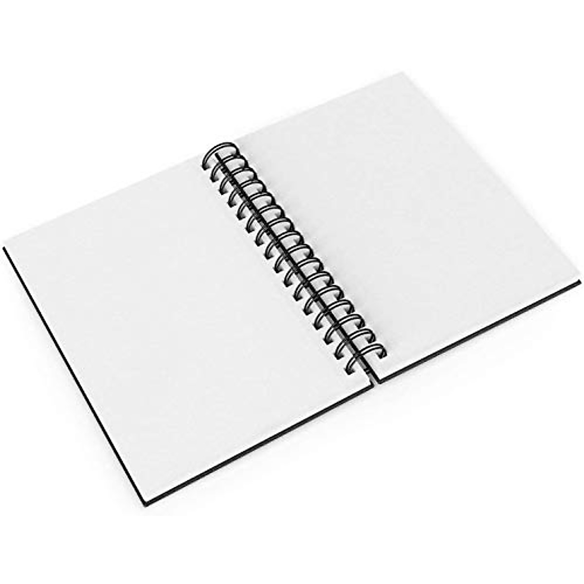 Arteza Small Sketch Book 5.5x8.5 Inches, Black Sketch Pad, 100 Sheets, 68 lb 100 GSM Paper, Hardcover Spiral-Bound Drawing Book, Use with Pencils, Charcoal, Pens, Crayons and Other Dry Media