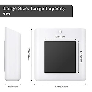 MoKo Magnetic Lint Bin for Laundry Room, Bathroom Washer Saving Container Hanging Widen Storage Holder Orgainzer Basket Wall Mount Trash Can for Detergent Pods Dryer Softener Balls Dryer Sheet, White