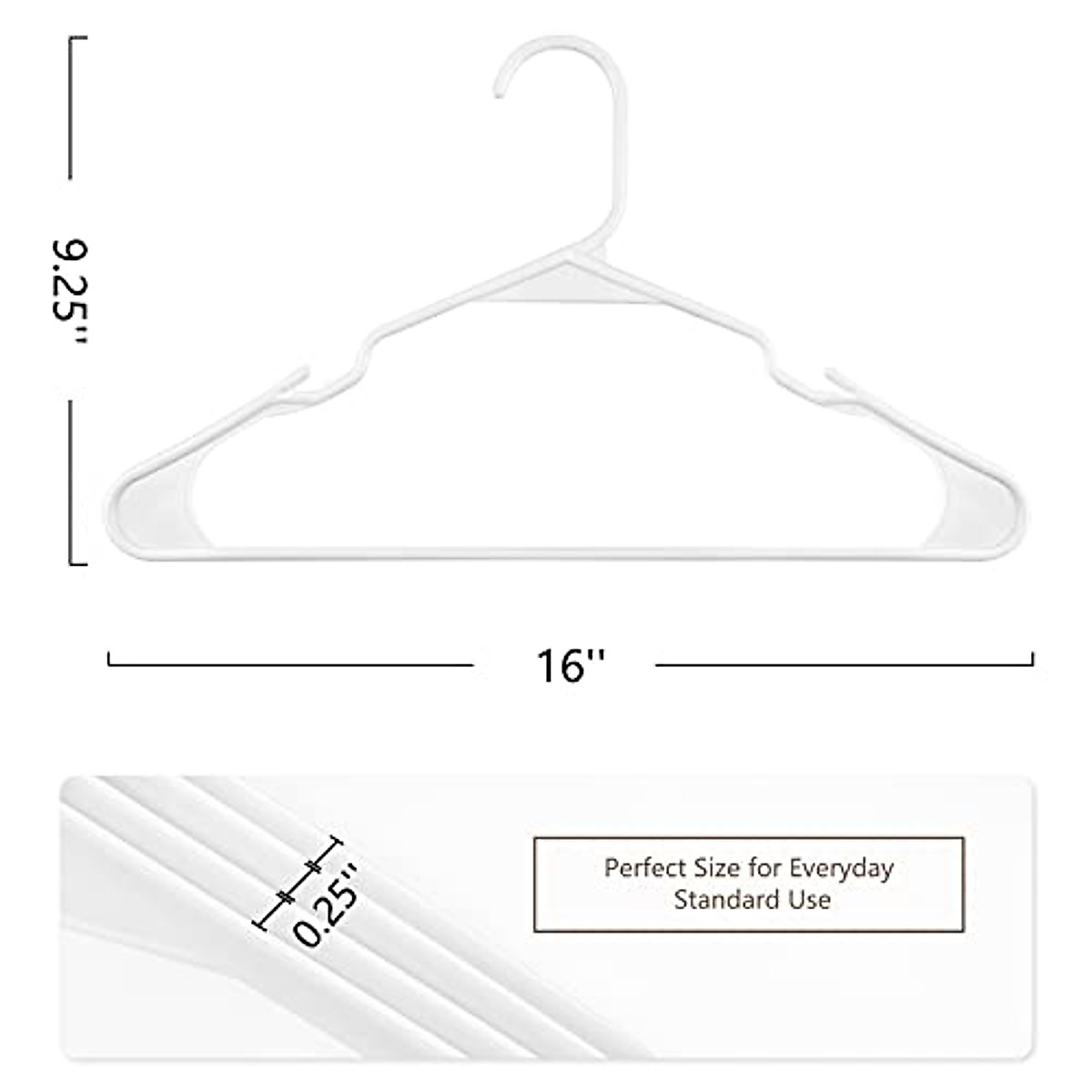 Bundle for MecTo 20 Pack White Hangers and Clear Window Privacy Film