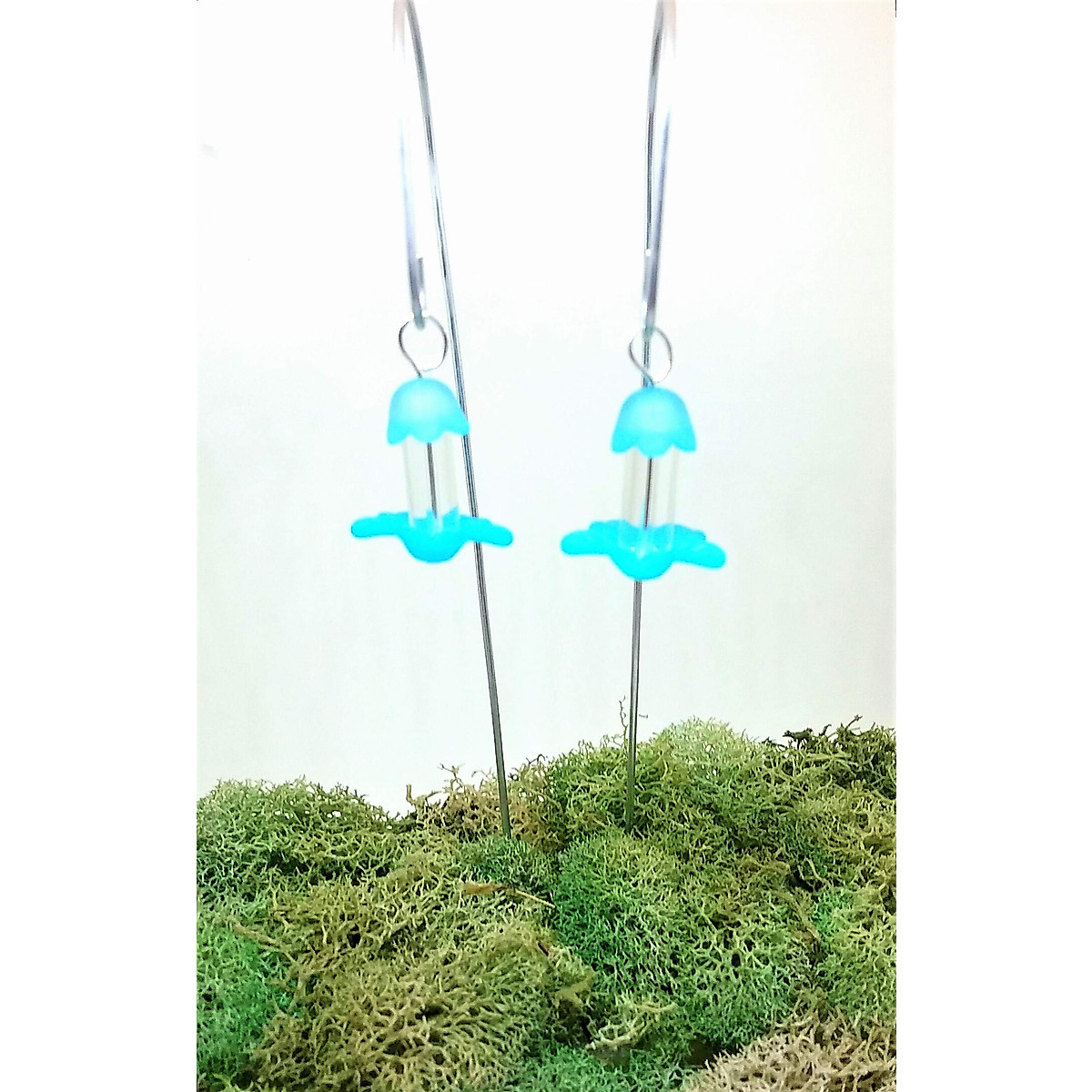 Fairy Garden Accessories. Set of 2 Miniature Bird Feeders.