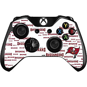 Skinit Decal Gaming Skin Compatible with Xbox One Controller - Officially Licensed NFL Tampa Bay Buccaneers White Blast Design