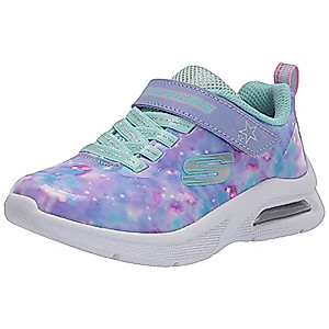 Skechers baby girls Microspec Max - Spiral Galaxy Sneaker, Lavendar/Multi, 11.5 Little Kid US