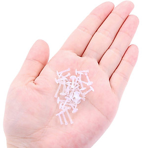 Hoeudjo 16g Bioflex Labret Retainer with Push in 2mm Top Clear Lip Rings Flexible Tragus Helix Conch Cartilage Earrings Medusa Monroe Piercing Jewelry for Women Men 6mm 8mm 10mm