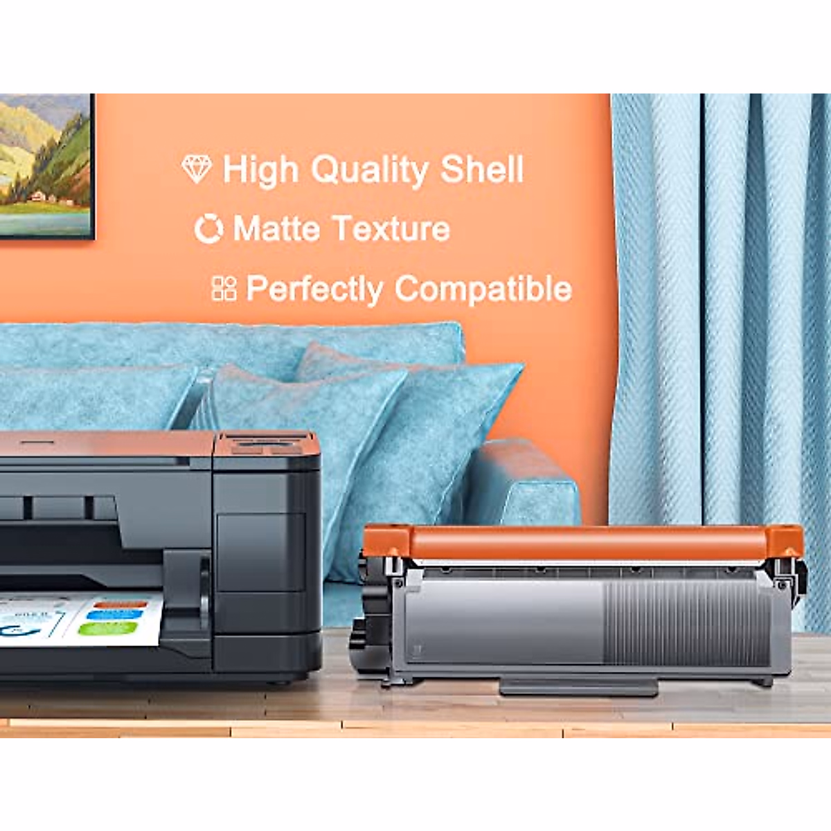 Juyudow Compatible Toner Cartridge Replacement for Dell E310dw E310 E514 E515 for Monochrome E310DW E515DW E514DW E515DN Part#: P7RMX PVTHG 593-BBKD (2 Packs Black, 2600 Pages High Yield)