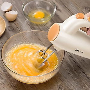 Bear Hand Mixer Electric DDQ-B01K1 125W Ultra Power Stand-up Kitchen Handheld Mixers with 2 Beaters/5-Speed Adjustment for Whipping Mixing Cookies/Brownies/Cakes 220V
