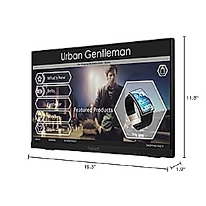 Planar Systems 997-8286-00 Projected Capacitive Multi-Touch IPS Edge-Lit Led LCD, Pct2235, Speakers and Helium Stand Supporting 15 to 70 Tilt Range, 22" Wide, Black