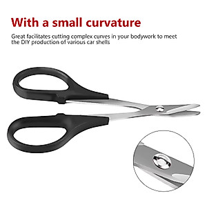 RC Car Body Scissor, Plastic Shell Metal Curved Scissors Model Craft Body Cutting Tool for Remote Control Racing Drift Car Truck Vehicle