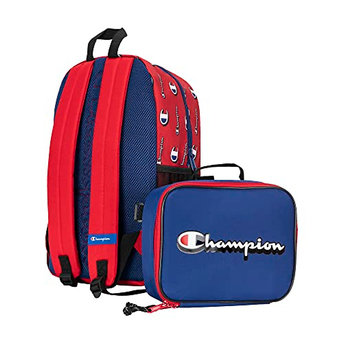 Champion Munch Backpack Lunch Kit Combo Red/Blue One Size