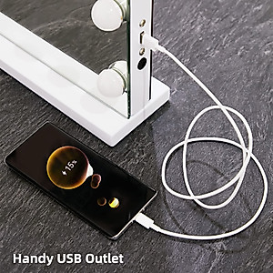 NEKL Hollywood Vanity Mirror with Lights, 23x19 Inch, 3 Modes, Touchscreen, USB Port, Tabletop & Wall-Mounted