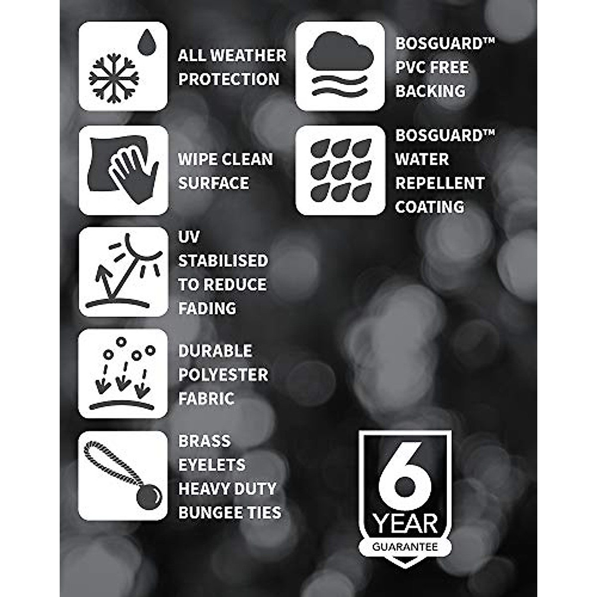 Bosmere Weatherproof Bistro Set Outdoor Cover for 2 Chairs & Round Table 49" L x 25" W x 31" H, Green