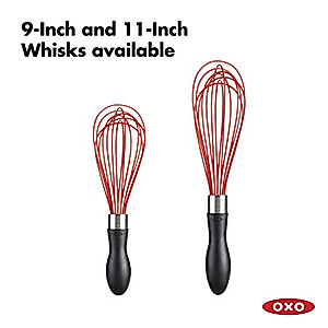 OXO Good Grips 11-Inch Silicone Balloon Whisk - Red