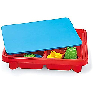 Toddler Sensory Kids Table with Lid | Sensory Bin | Kidoozie | Mega Block Compatible Lid | Indoor Outdoor Use , Red, G02521 17 x 12.5 x 11 inches