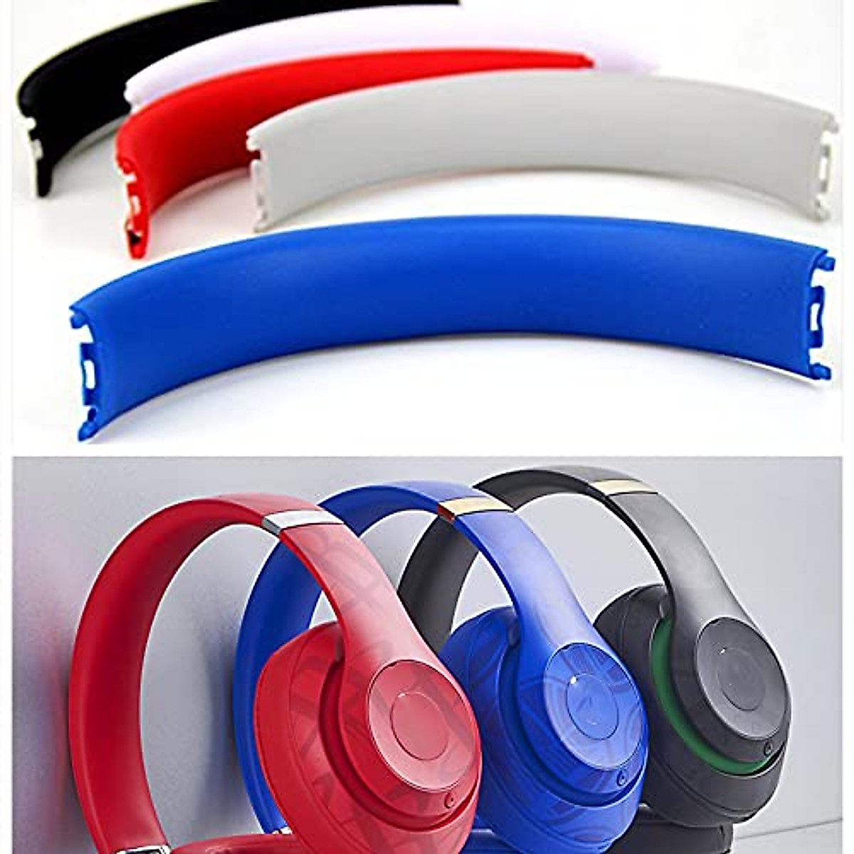 Koffmon Replacement Top Headband Foam Cushion Pad Repair Parts Compatible with Beats by Dr.Dre Studio 3.0 Studio 2.0 Wired/Wireless Over-Ear Headphone (Black)