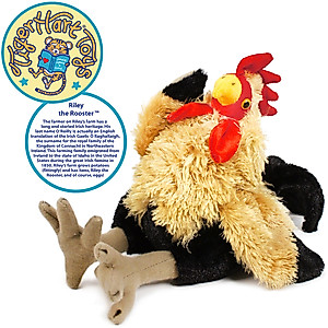 TigerHart Riley The Rooster - 7 Inch (Tail Measurement Not Included) Irish American Chicken Stuffed Animal Plush