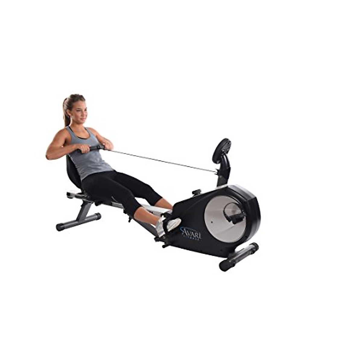 Avari Conversion II Rower/Recumbent Bike, Black - Smart Workout App, No Subscription Required - Rowing Machine and Stationary Exercise Bike