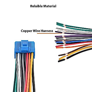 RED WOLF 16 Pin Radio Wiring Harness for Pioneer AVH AVIC AVH P4900DVD P5700DVD P6000DVD P6500DVD X3, Install Aftermarket Stereo Head Unit Audio Wire Harness DVD Nav Connector Adapter