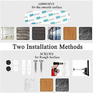 Paper Towel Holder,Paper Towel Holder Under Cabinet Self Adhesive Kitchen Countertop Wall Mount Paper Towel Holders with Screws for Rough Surface,Vertically or Horizontally Black