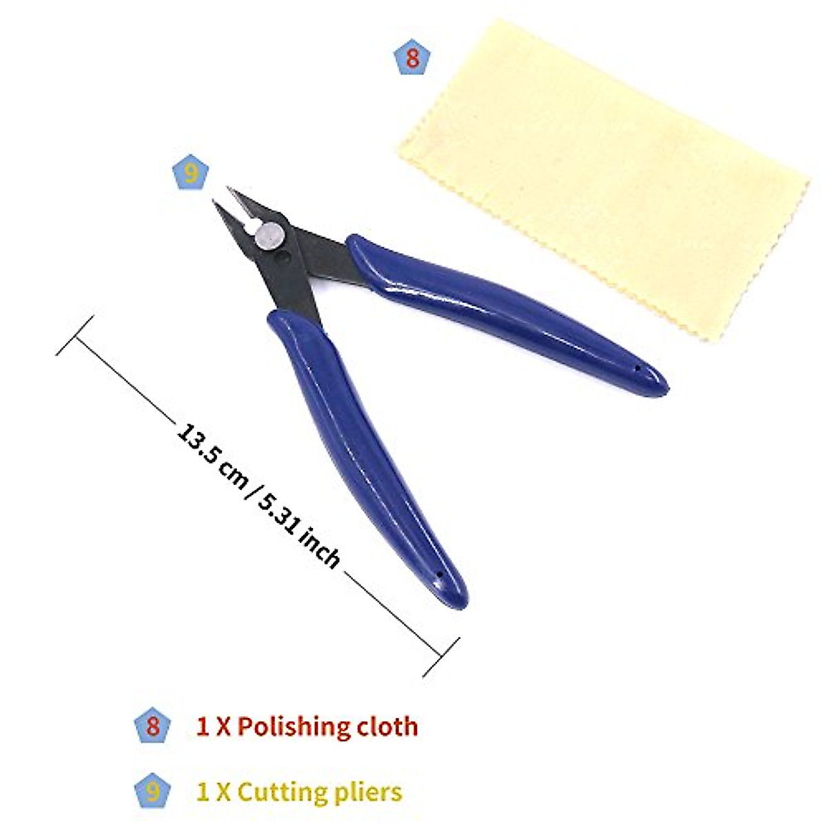 Swpeet 9Pcs Compatible for Gundam Modeler Basic Tools, Perfect Replacement for Gundam Model Tools Kit Building Beginner Hobby Model Assemble Building With Duty Plastic Container