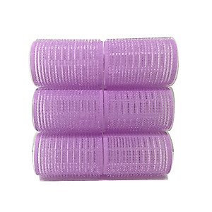 Large Colors Self Grip Hair Rollers 6PC