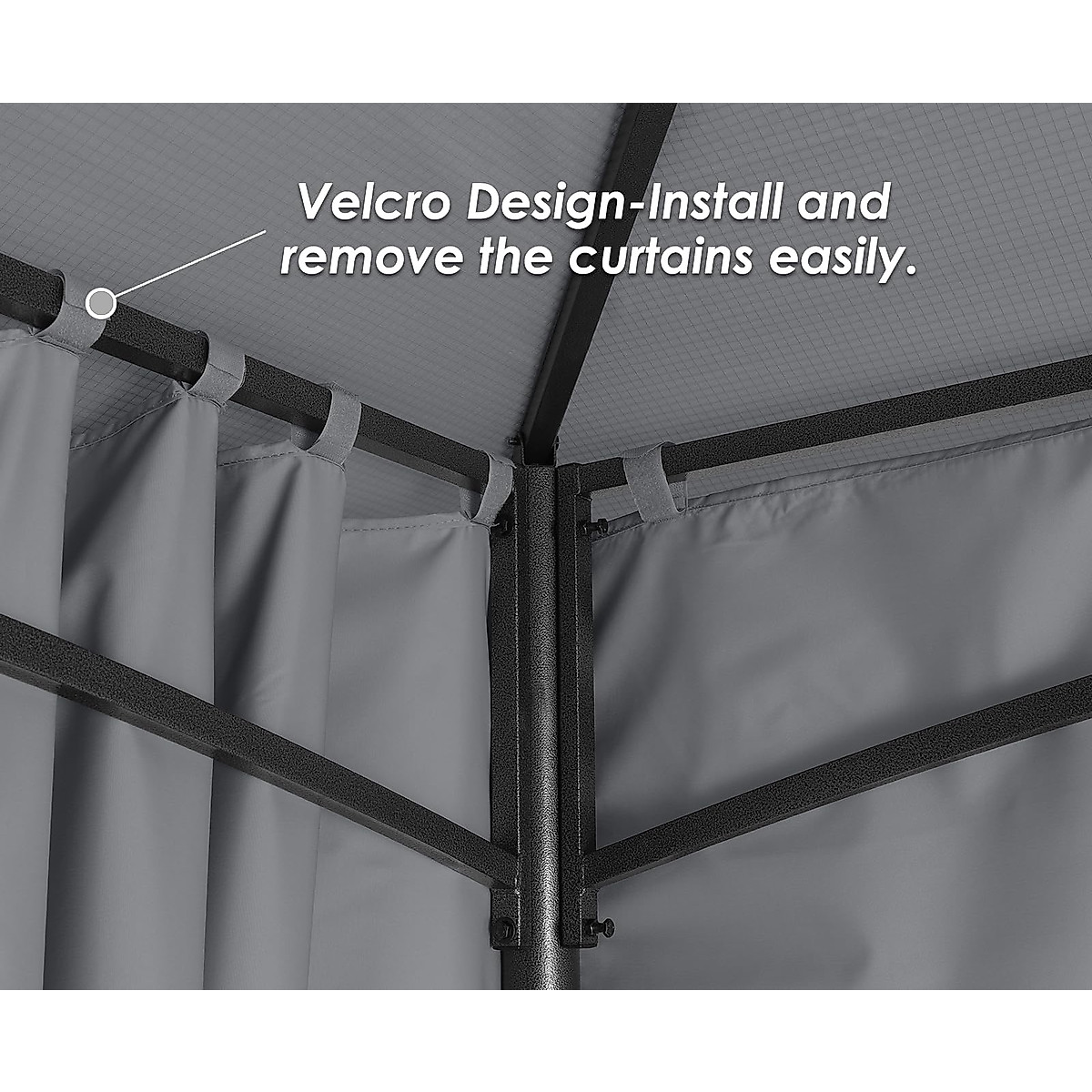 10’x10’ Outdoor Gazebo for Patio with Church Window SideWalls by ABCCANOPY