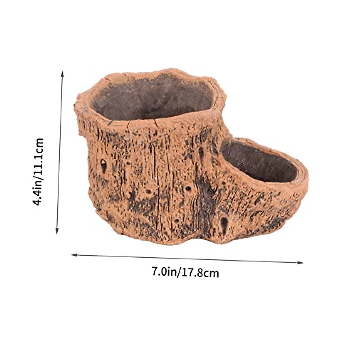 DOITOOL 1pc Stump Orchid Home S Indoor Garden Outdoor Flower Hole Plants Cactus for with Succulent Drainage Flowerpot Pot Bowl Planter Cement Decoration Desktop Container Bonsai Driftwood