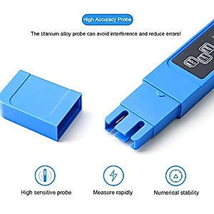 Zalengine TDS & EC Meter for Hydroponics, Household Drinking, Swimming Pool, Aquarium, Aquaculture, Lab - TDS EC Temp 3 in 1, TDS Meter, EC Meter, Digital Water Tester, 0-9999ppm, 0-9999μS/cm (Blue)