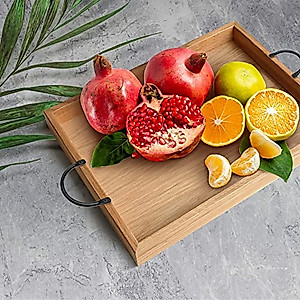 Metal Serving Tray Handles, Side Fixing Handles for Wooden Serving Trays, Kitchen Wood Charcuterie Board, Cutting Board, Wooden Box and Furniture Pulls,6 Pack(18mm Screws)