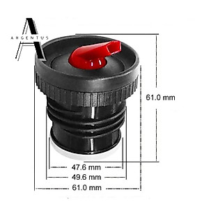 Stanley Thermos Stopper Pico de Mate Replacement Part For Classic Vacuum Insulated Wide Mouth Bottle Thermos (1.1QT, 1.5QT, 2QT) (Black-Red, Set of 2)