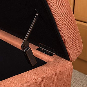 Christopher Knight Home Harper Fabric Storage Ottoman, Orange