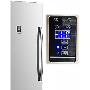 Smad 21 Cu.Ft. Upright Freezer, Convertible Refrigerator Freezer with LED Control Panel, Door Ajar Alarm, Stand Up Frost Free Freezer for Garage, Kitchen, Home, Office, Stainless Steel