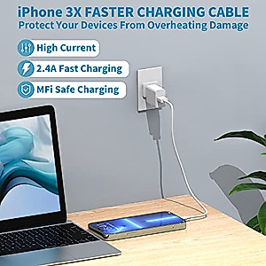 [Apple MFi Certified] Short iPhone Charger 8Inch 5 Pack, Lightning to USB Cable Fast iPhone Charging Cables High Speed Data Sync Transfer Cord for iPhone 14/13/12/11 Pro Max/XR/Xs/X/8/7/6/iPad/Airpods