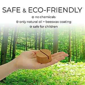 Round Wood Card Holder Set Of 3