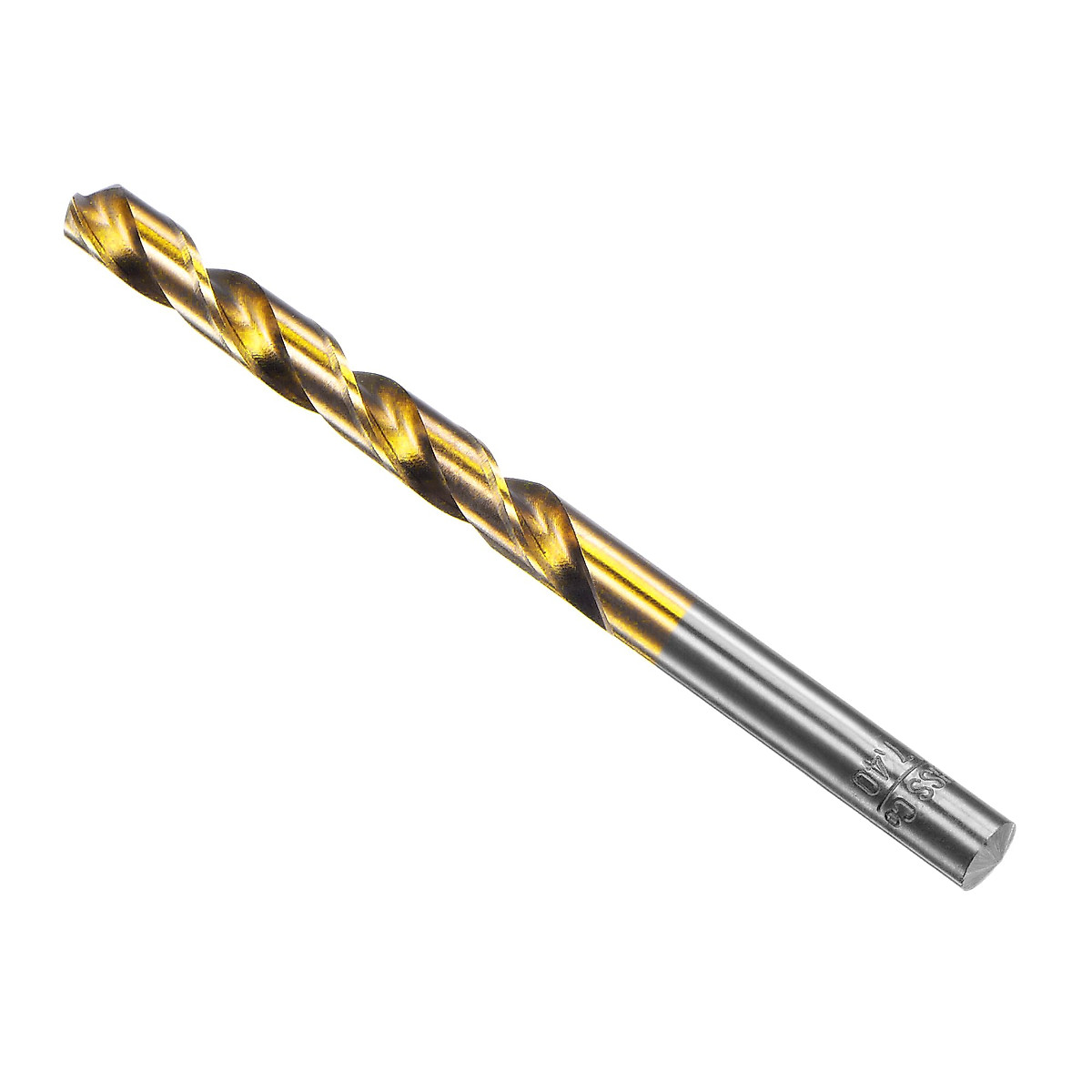 uxcell High Speed Steel Straight Shank Twist Drill Bit Fully Ground Titanium Coated 7.4mm Drilling Dia