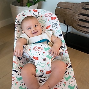 JYOKO KIDS Cover Liner Compatible with Baby Bouncer Babybjorn Soft, Balance, Bliss and Mini (Cotton, Dino Party)