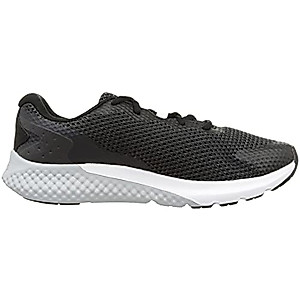 Under Armour Men's Charged Rogue 3 4E Running Shoe, (002) Black/Mod Gray/White, 8