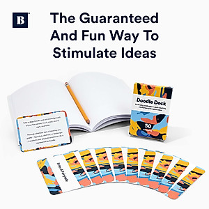 BestSelf Doodle Bundle - Art Therapy Exercises and Sketch Pad for Creativity with 50 Prompts