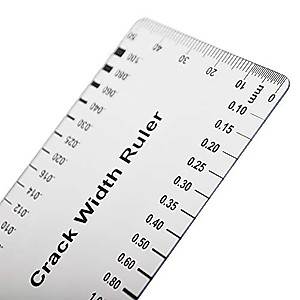 (10PCS) Muka Plastic Concrete Crack Width Ruler-Gloss Clear A