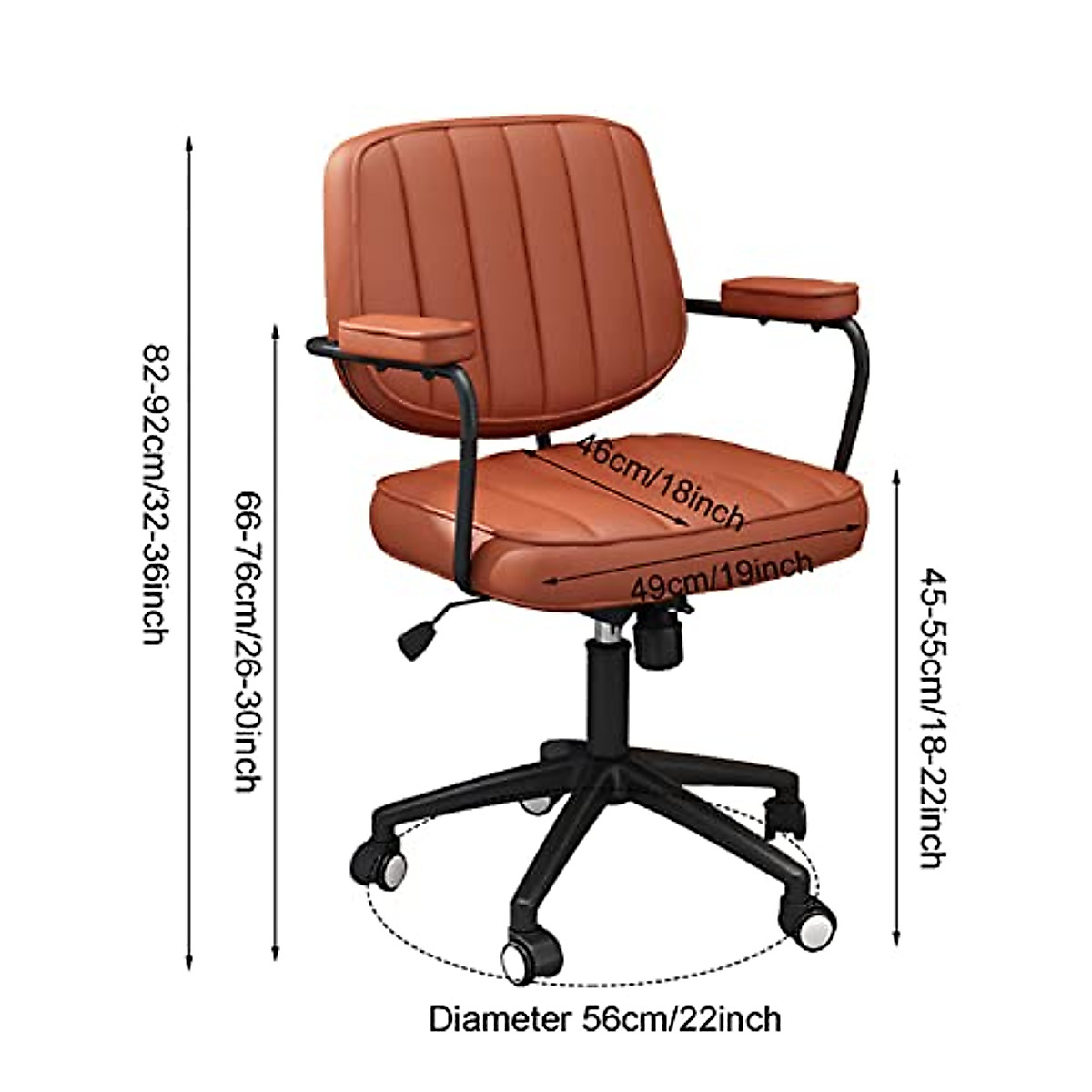 MayNuo Office Chair Gaming Chair Computer Chair Home Office Desk Chairs with Wheels,Ergonomic Executive Office Chair Modern Reclining Task Chair,Comfortable Swivel Chairs Vintage Computer Chairs Fo/Kh
