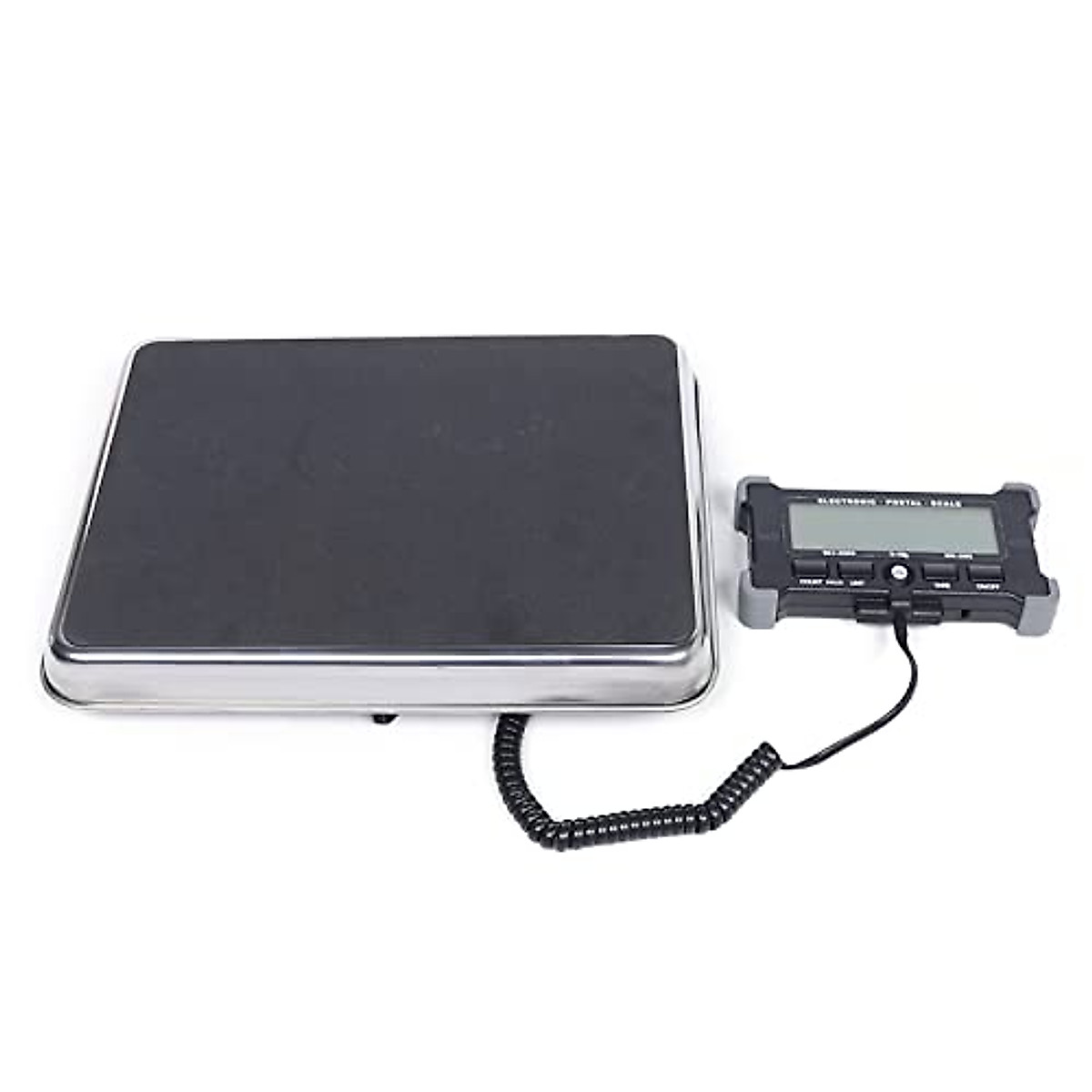 LOYALHEARTDY 440lb Digital Shipping and Postal Scale, with Heavy Duty Stainless Steel Large Platform, Industrial Floor Scale 2 AAA Batteries Include 12.4"X 9.8"