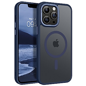 BENTOBEN for iPhone 13 Pro Max Case,[Compatible with MagSafe] iPhone 13 Pro Max Magnetic Phone Case Translucent Matte Shockproof Women Men Protective Cover Case for iPhone 13 Pro Max 6.7",Navy Blue