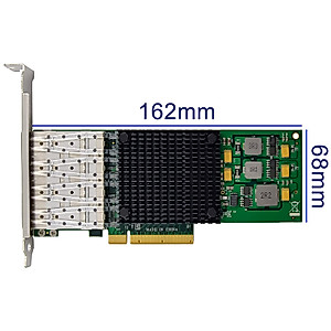 10Gb PCI-e 3.0 X8 NIC Network Card,Quad- SFP+ Port, with Broadcom BCM57840 Controller, PCI Express Ethernet LAN Adapter Support Windows Server/Linux/VMware
