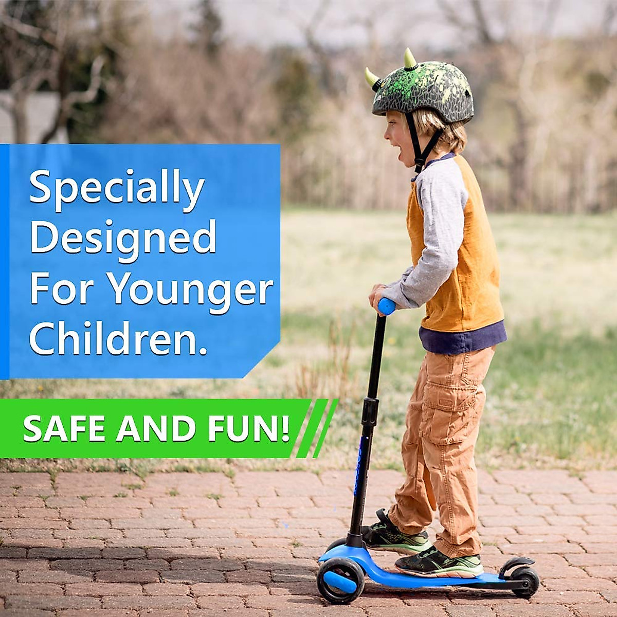 New-Bounce Scooters for Toddlers - 3 Wheel Scooter for Kids with Adjustable Handlebar - The GoScoot MAX is Perfect for Children and Toddlers, Girls and Boys Ages 3-10