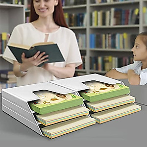 Acrimet Vertical Triple File Folder Holder Organizer (White Color)