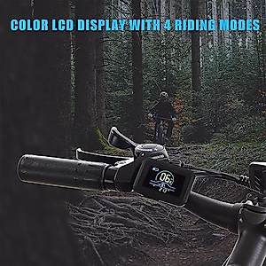 Totem Volcano Electric Bike for Adults 27.5”, 500W Powerful Motor, Ebike 48V 11.6Ah Removable Integrated Lithium Battery, Shimano 21-Speed, Mechanical Locking Suspension Fork-Blue