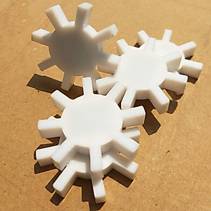 (Set of 3) Magnetic Stirrer Stir Bar PTFE Magnetic Mixer Stir Bars Gear Shape