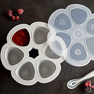 Beaba Multiportions Silicone Baby Food Storage Container, Baby Food Containers, Food Storage Container, Snack Containers, Baby Essentials, Oven and Freezer Safe, 5 oz, Cloud