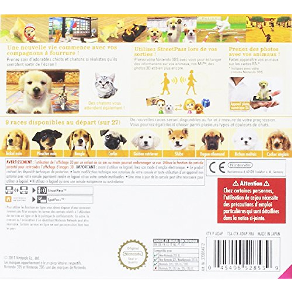 Nintendogs + cats Golden Retriever & ses nouveaux amis - Nintendo Selects