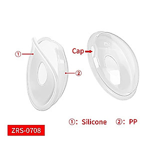 Chargenyang Breast Shells Nursing Cups Milk Saver Protect Sore Nipples for Breastfeeding Collect Breastmilk Leaks for Nursing Moms Soft and Flexible Silicone Material Reusable, 2-Pack